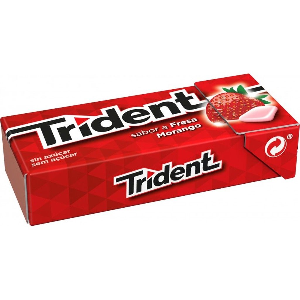 Goma Tridente Original Trident Chiclete Sem Açúcar Sabor Menta Com 5